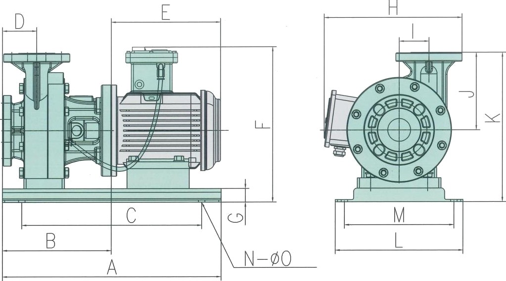 EXPLODED VIEW OF MCP PERFLUORINATED CENTRIFUGAL PUMP – CT TECH